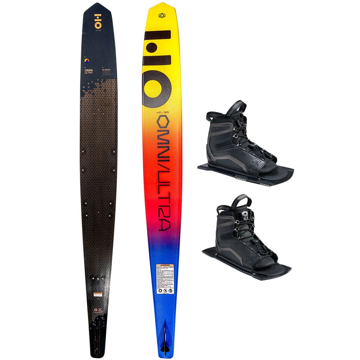 HO Omni Ultra Black WIDE w/ Double Stance UltraLite Water Ski Package ...
