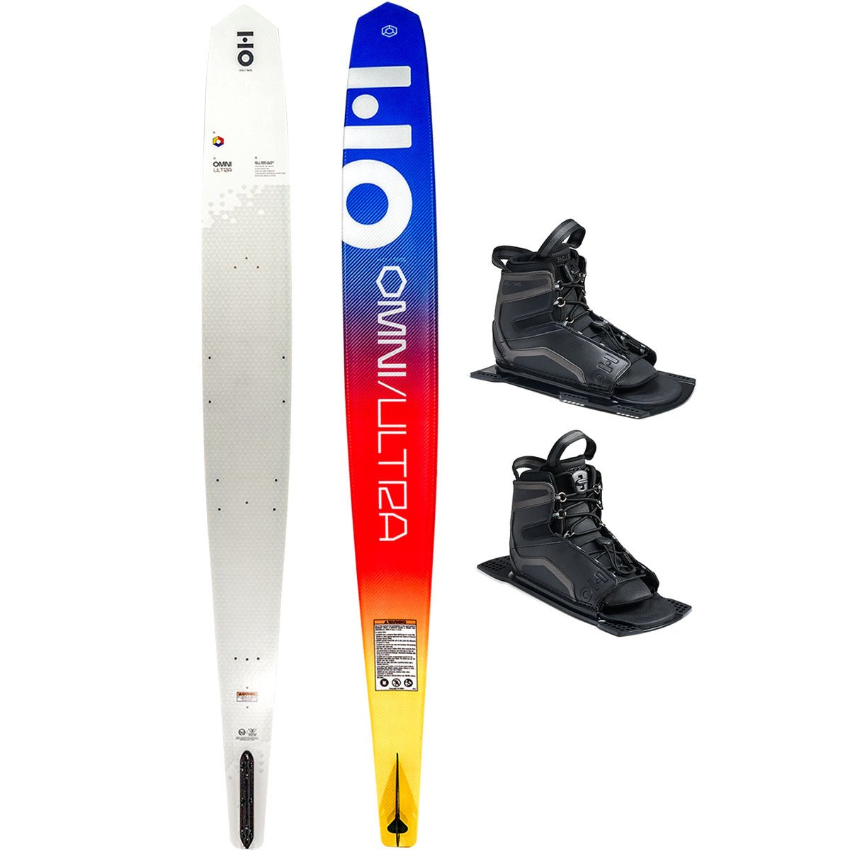 HO Omni Ultra White WIDE w/ Double Stance UltraLite Water Ski Package ...